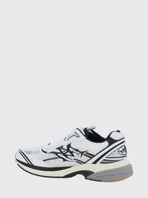 Amiri M-tech Bicolour Leather And Mesh Trainers With Applied Logo - White