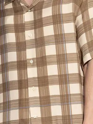 JIL SANDER Check Viscose Bowling Shirt With Cuban Collar