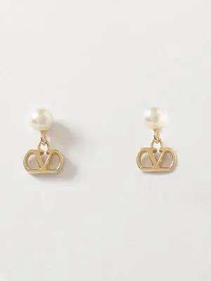 Valentino Garavani Tone Pearl Drop Earrings - Gold