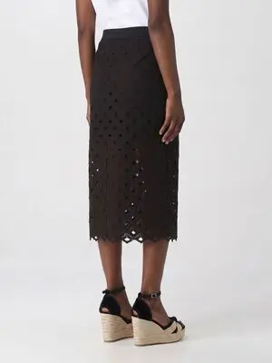 Max Mara Slim Fit Cotton-blend Pencil Midi Skirt With High Waist