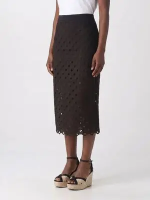 Max Mara Slim Fit Cotton-blend Pencil Midi Skirt With High Waist