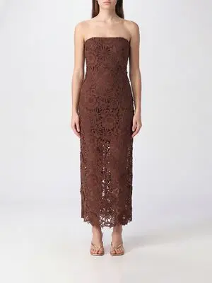 ROTATE BY BIRGER CHRISTENSEN Strapless Maxi Dress - Brown