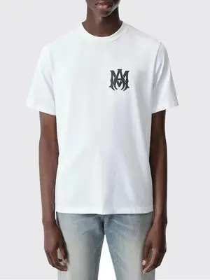 Amiri Relaxed Fit Drop Shoulder Cotton T-shirt With Logo - White