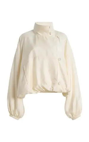 RÓHE Róhe Silk Blouson Anorak Jacket Ivory