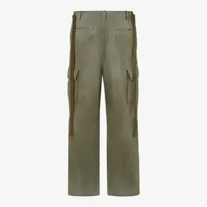 Fendi Grey- Cotton Drill Utility Trousers