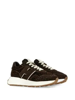 Hogan H641 Leather Sneakers - Brown