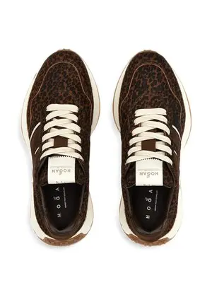 Hogan H641 Leather Sneakers - Brown