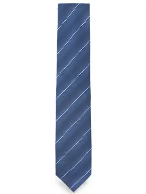 TOM FORD Silk Tie With Striped Pattern - Blue