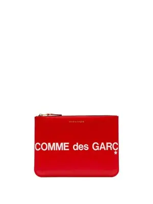 Comme Des Garçons Huge Logo Wallet - Red