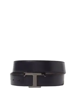 TOD`S Reversible T Timeless Belt In Leather - Blue