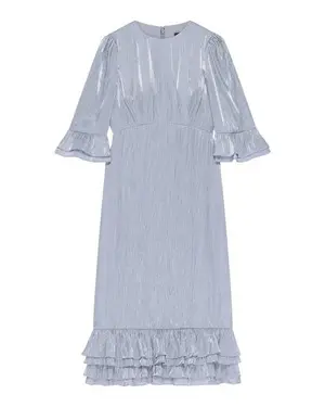 Mint Velvet Metallic Ruffle Sleeve Midi Dress