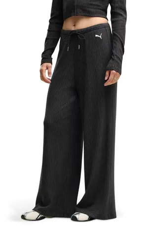 PUMA Ribbed Wide Leg Pants