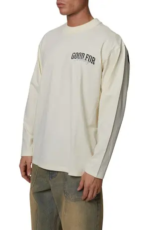 GOOD FOR NOTHING Oversized Long Sleeve Revival T-shirt