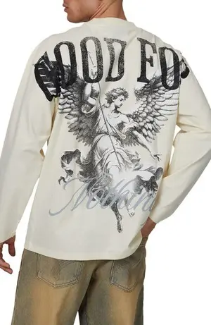 GOOD FOR NOTHING Oversized Long Sleeve Revival T-shirt