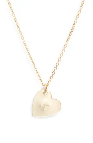 SET & STONES Sophia Initial Heart Pendant Necklace - Gold/k
