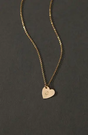 SET & STONES Sophia Initial Heart Pendant Necklace
