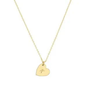 SET & STONES Sophia Initial Heart Pendant Necklace - Gold/k