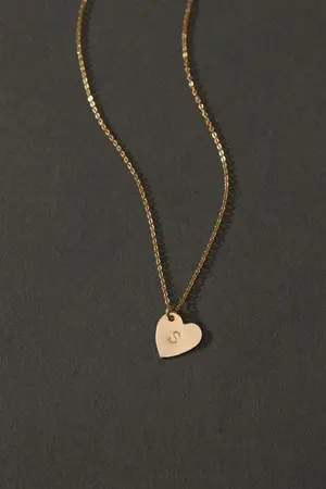 SET & STONES Sophia Initial Heart Pendant Necklace - Gold/k