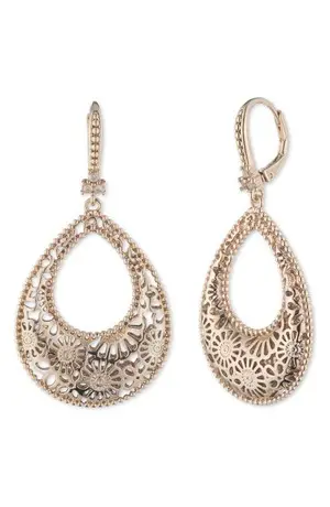 Marchesa Domed Filigree Drop Earrings