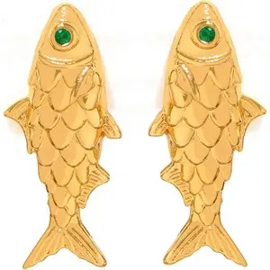 GIRLS CREW Fish Stud Earrings - Gold