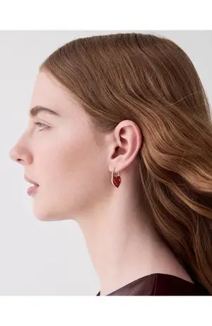 Kate Spade New York Heart Spade Huggie Hoop Earrings