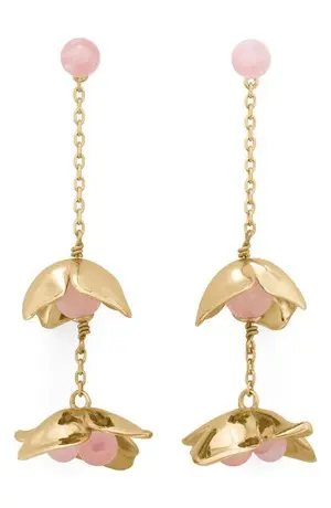 Kate Spade New York Gilded Petal Linear Drop Earrings