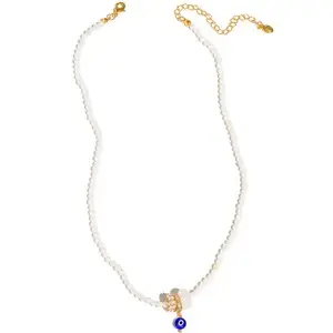 GIRLS CREW Evil Eye Beaded Necklace