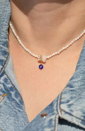 GIRLS CREW Evil Eye Beaded Necklace