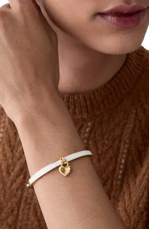 Kate Spade New York Heart Charm Bracelet - White