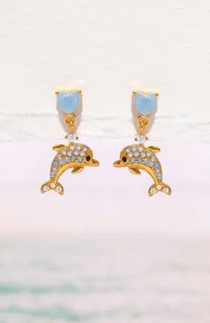 GIRLS CREW Dolphin Dangle Earrings