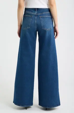 FRAME The Palace High Waist Wide Leg Jeans - Sonnet