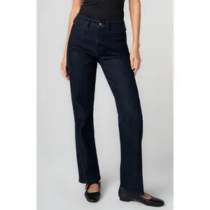 LIVERPOOL Kennedy Side Stitch Straight Leg Jeans - Midnight Eclpse