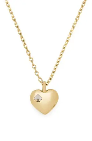 Kate Spade New York Heart Spade Pendant Necklace - Gold