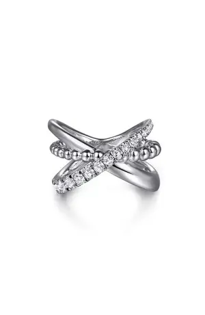 GABRIEL & CO. Bujukan Crossover Ring - Sterling Silver