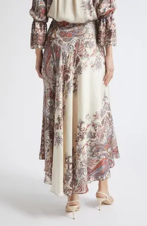Marella Decano Paisley Midi Skirt