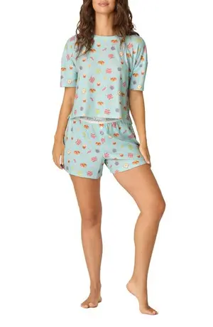 PJ Salvage Breakfast Print Pajama Set - Cool Blue