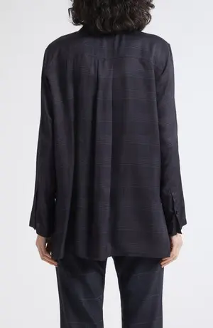 Marella Ballata Point Collar Plaid Shirt