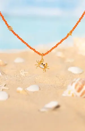 GIRLS CREW Crab Beaded Necklace