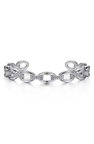Gabriel & Co. Oval Link Cuff Bracelet - Sterling Silver