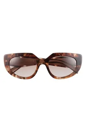 Prada 53mm Oval Sunglasses - Tortoise/brown