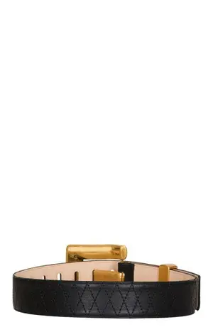 Balmain Anthem Wide Leather Belt