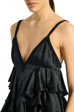Balmain Satin Top With Thin Straps