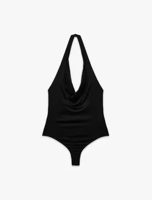 Koton Halter Neck Drape Bodysuit