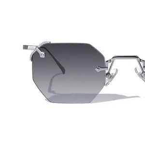 COSSINO Mykono 48mm Rimless Sunglasses - Black