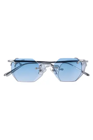 COSSINO Mykono 48mm Rimless Sunglasses - Blue