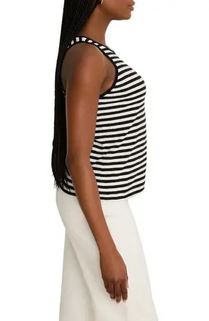 NIC+ZOE Stripe Cape Rib Tank