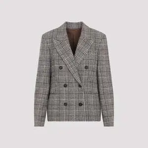 Brunello Cucinelli Alpaca Wool Blend Jacket - Brown