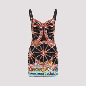 Dolce & Gabbana Carretto Charmeuse Mini Dress