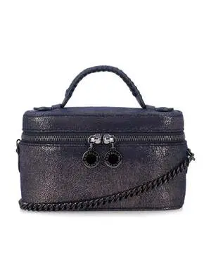 Stella McCartney Stella McCartney Falabella Mini Vanity Case In Vegan Leather Blu