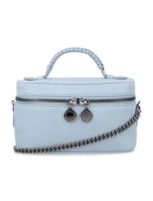 Stella McCartney Stella McCartney Falabella Mini Vanity Case In Vegan Leather Ice Blue